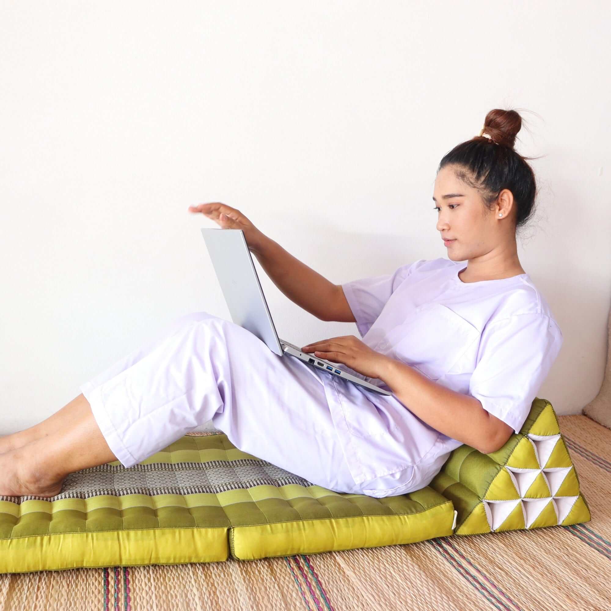 Thai Triangle Pillow and Cushion - Kapok - Massage & Meditation Seat ...