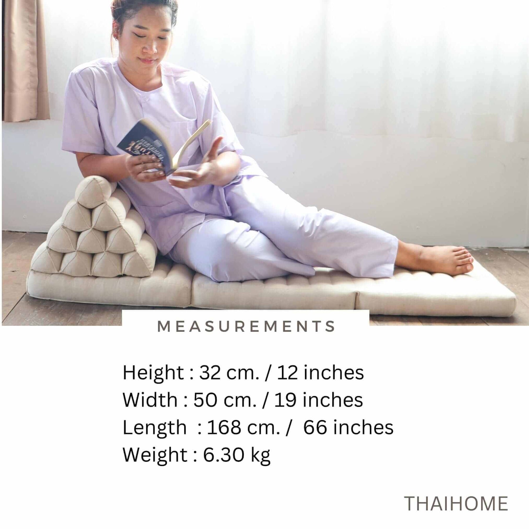 Thai Triangle Pillow and Cushion - Kapok - Massage & Meditation Seat ...