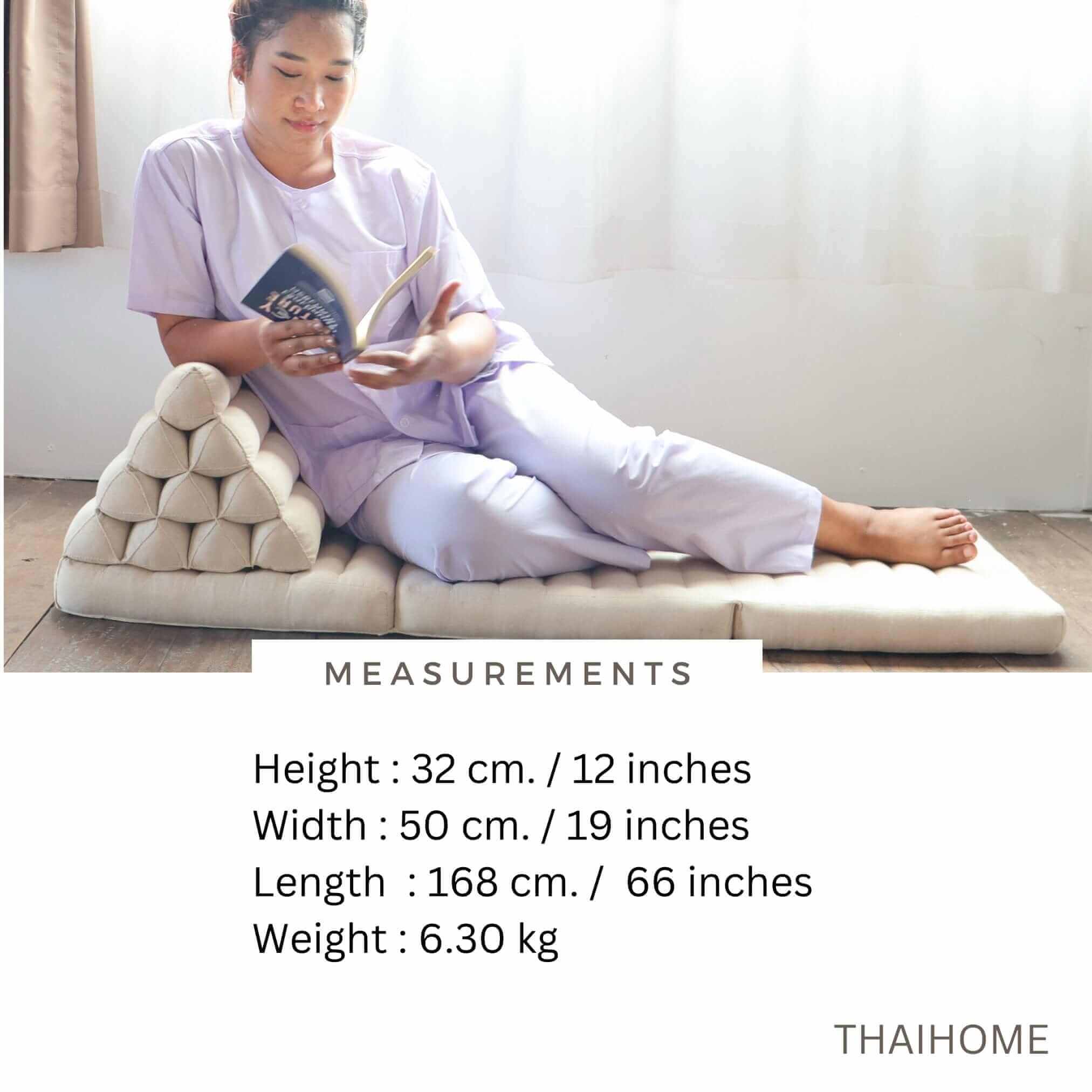 Thai Triangle Pillow and Cushion - Kapok - Massage & Meditation Seat ...