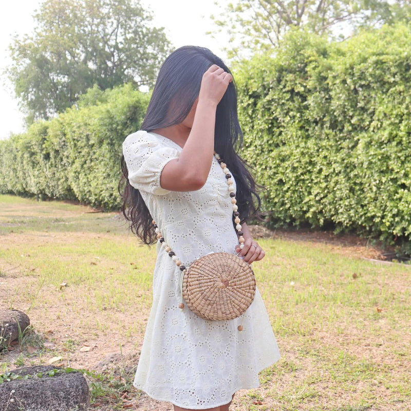 ALISHA - Straw Basket Bag - THAIHOMESHOP