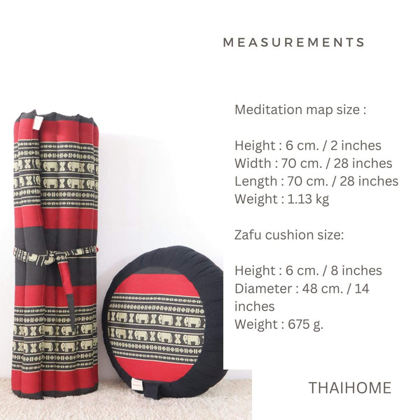 NAT CHA PHOL - Thai Meditation Cushion (Set) - THAIHOMESHOP