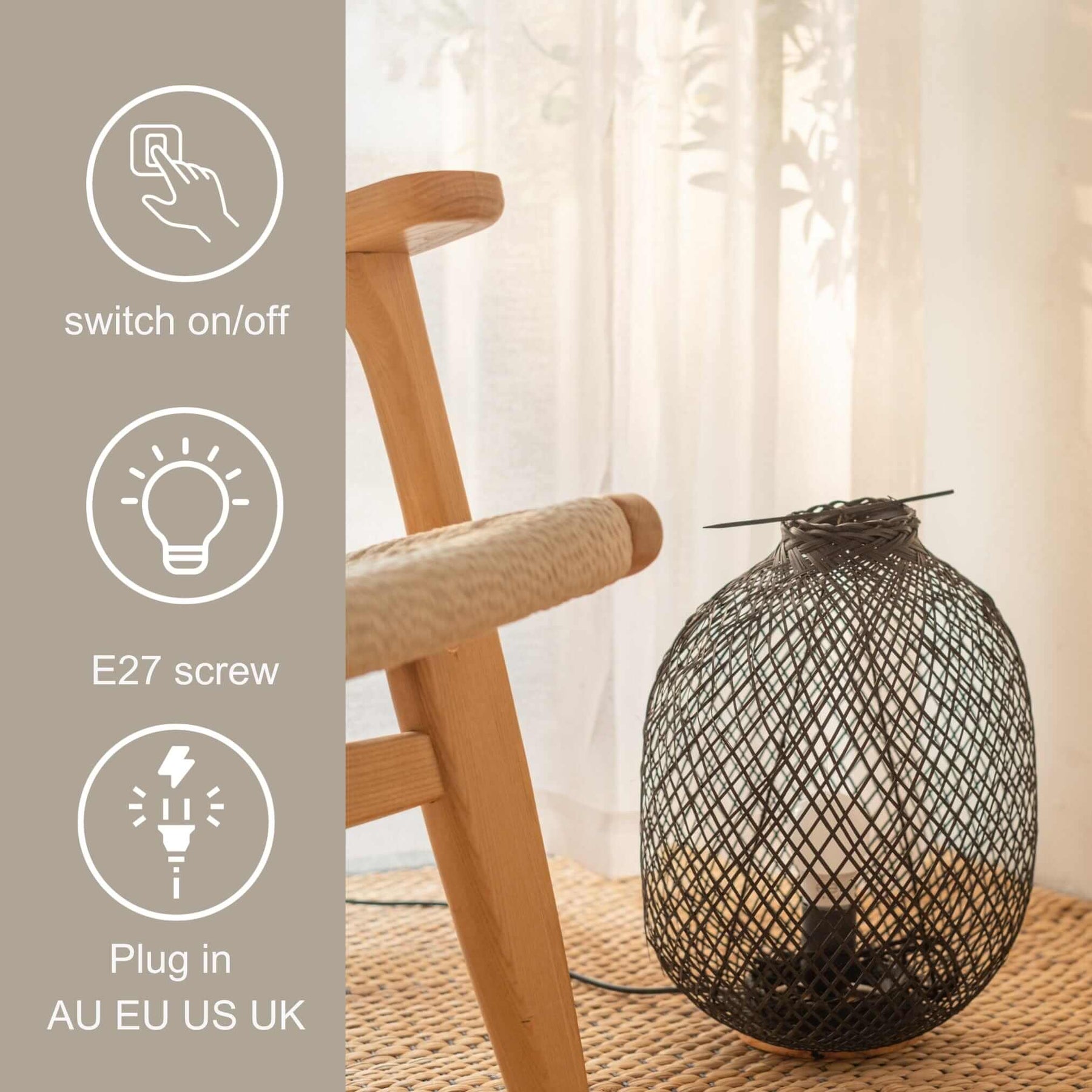 Boho Table Lamp - Bohemian Lamp Shade (2023 Season)