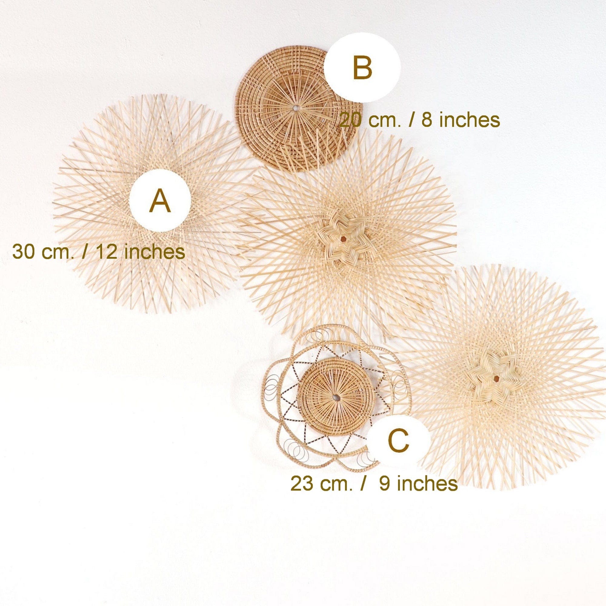 PAN NEE Wall Hanging Décor Art Set of 5 - Artistic Elegance Unleashed ...