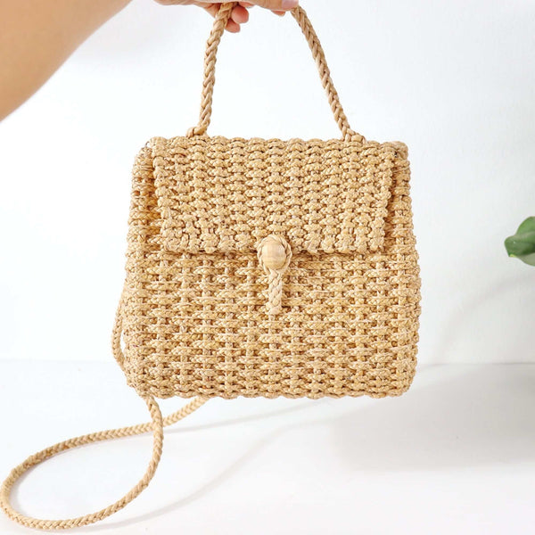 ANIKA - Stylish Woven Straw Crossbody Bag