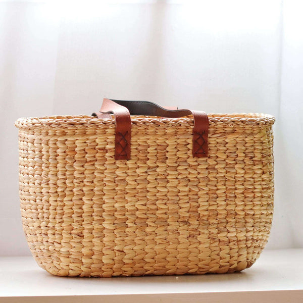 KANA - Woven French Straw Basket Bag - THAIHOMESHOP