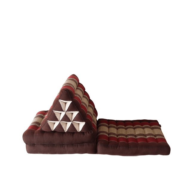 TI TA REE - Thai Triangle Cushion (3 Fold - Mauve) - THAIHOMESHOP