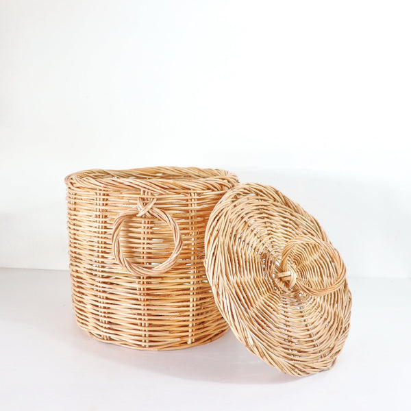 Wicker Rattan Basket - Alyssa - THAIHOMESHOP