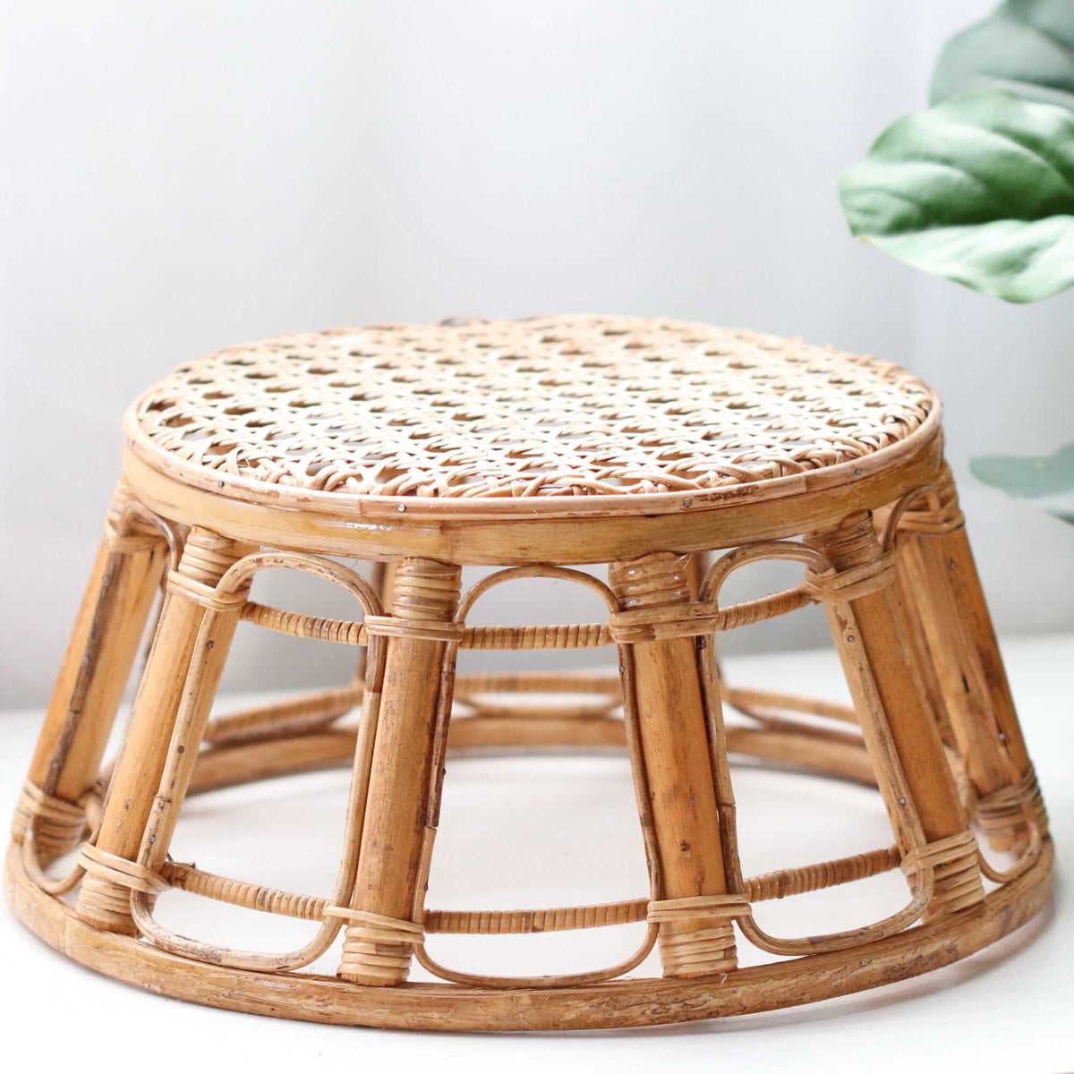 PRA JAN - Rattan Ottoman - THAIHOMESHOP