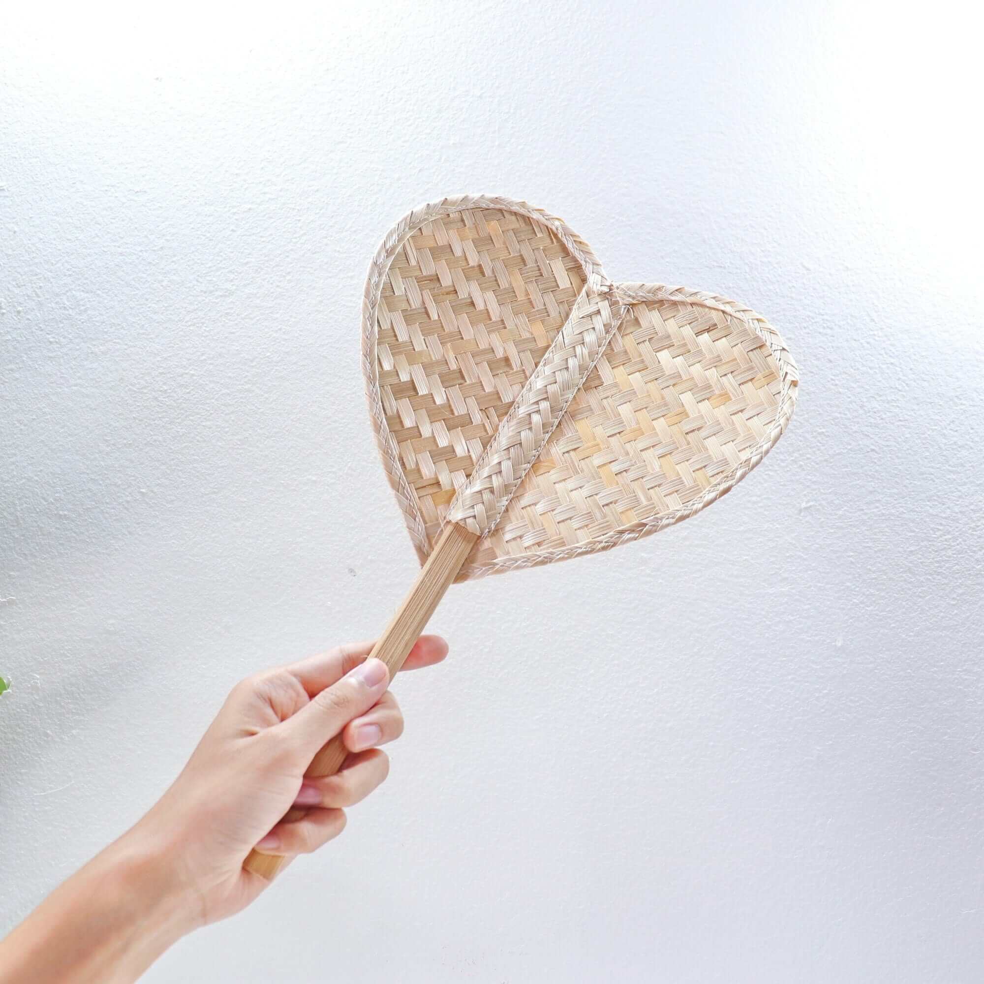HA THAI - Palm Leaf Hand Fan - THAIHOMESHOP